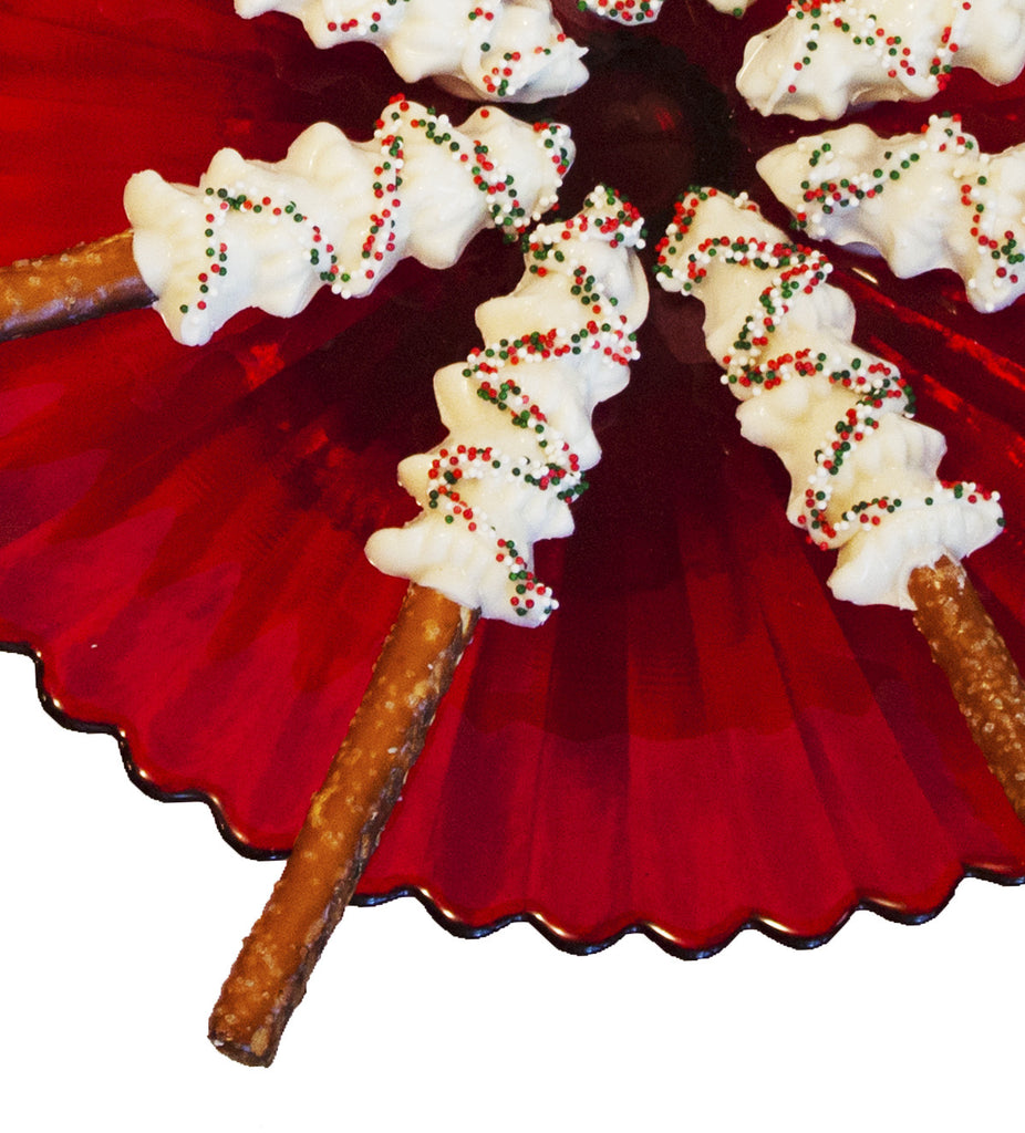 Good Little Gifts ~ White Chocolate Christmas Tree Pretzel Rods ...